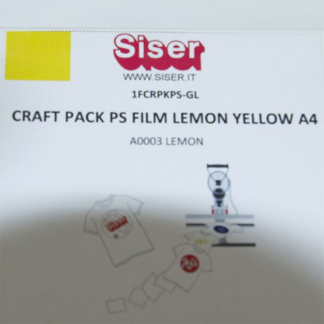 Flex T Shirt Textil Plotter Folie A4 Zitronen Gelb Siser A0003